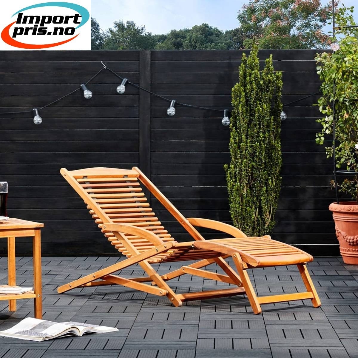 TILBUD! Akasie tre solseng med svingfunksjon og pute | FINN-torget