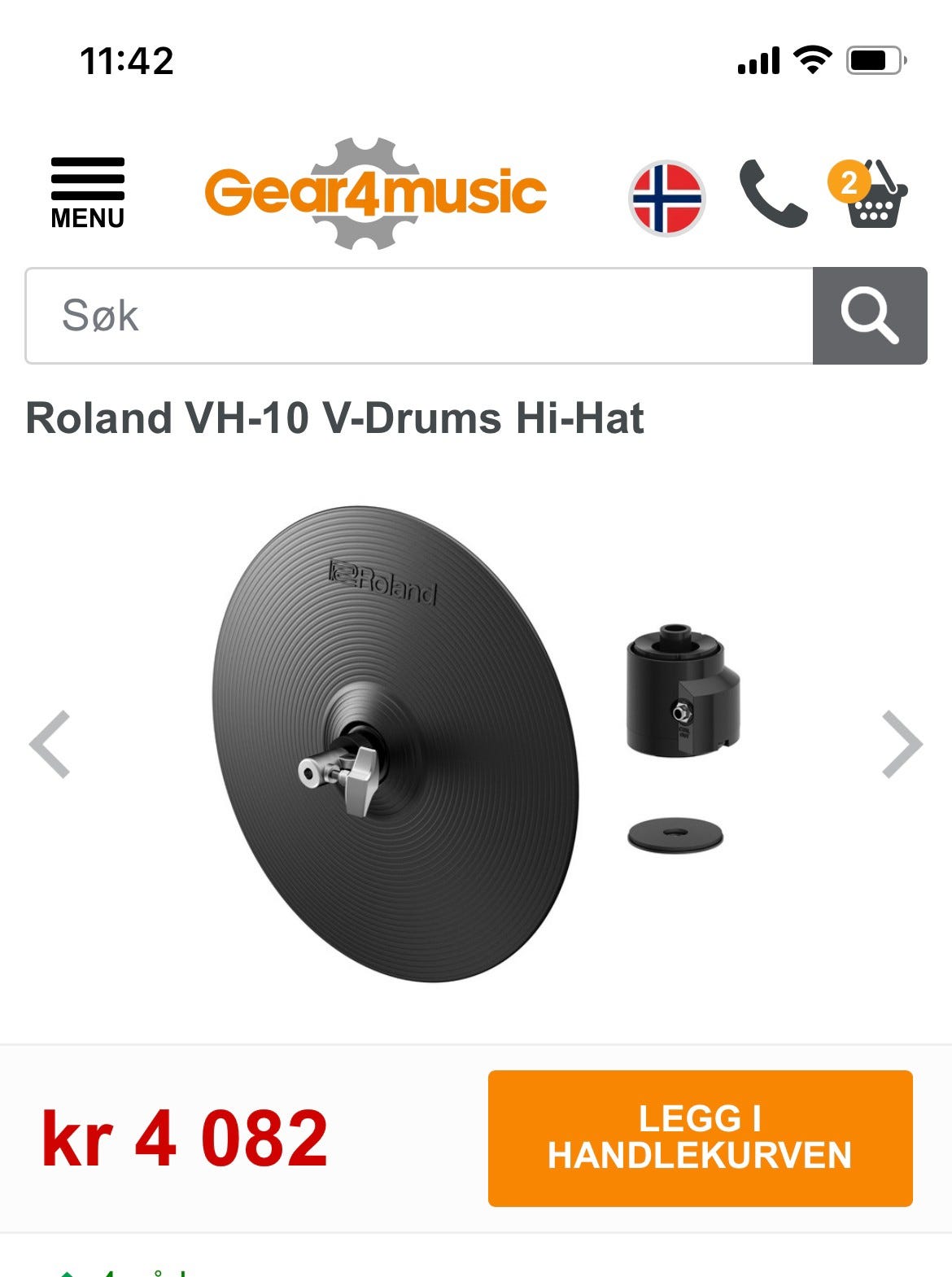 Roland VH 10 hi hat | FINN-torget