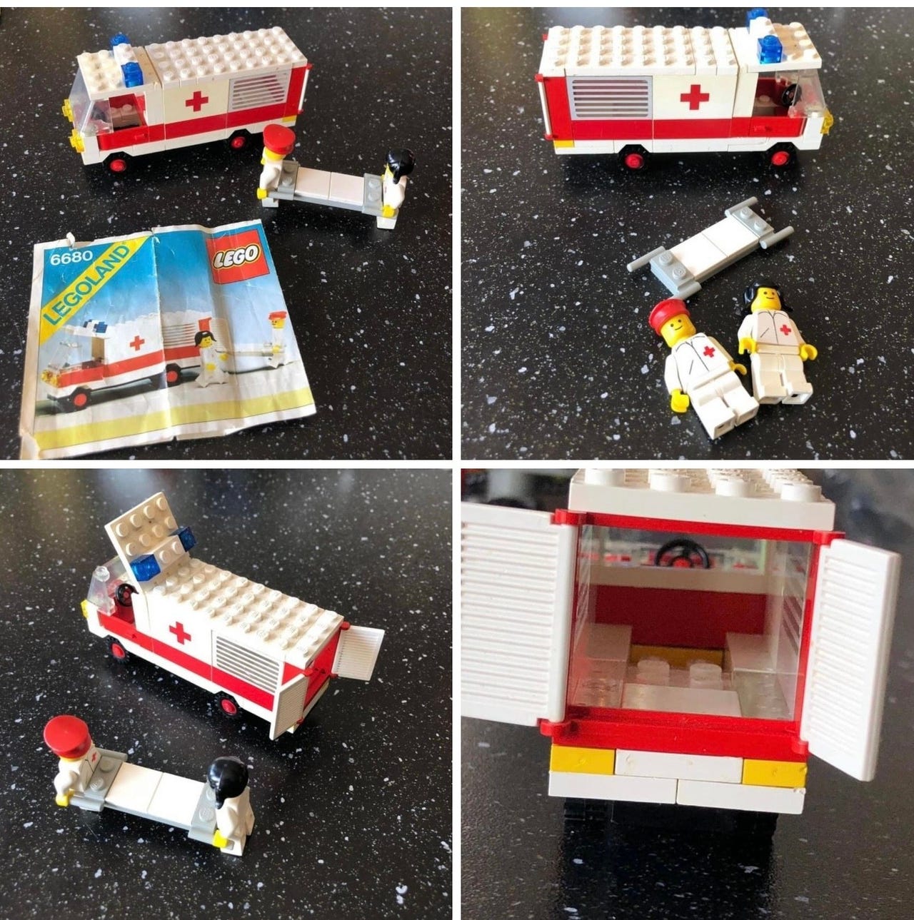 LEGO 6680 - Komplett byggesett: Ambulanse med 2 figurer (fra 1981/82 ...