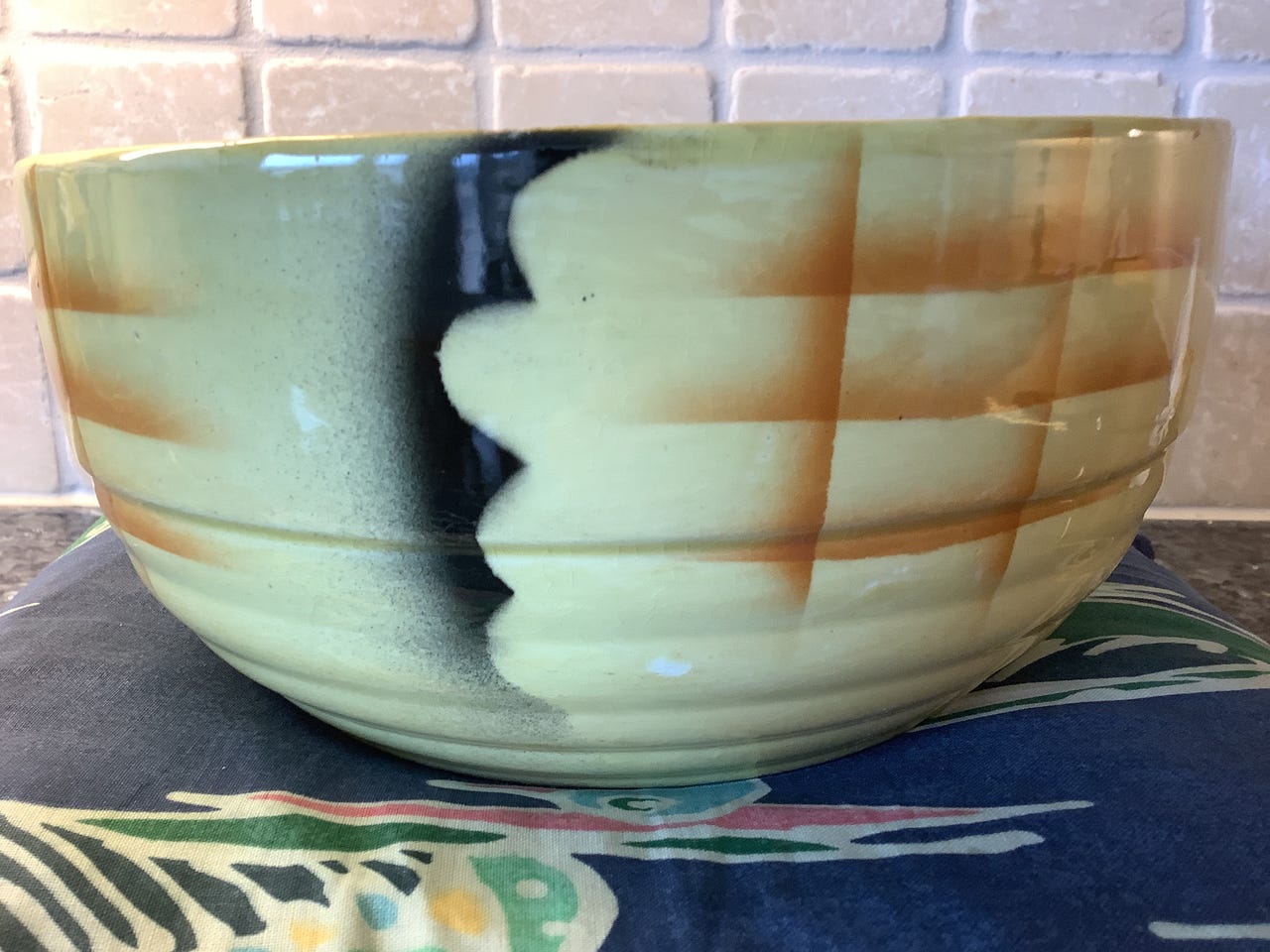Reservert Egersund Fayanse Bolle 22 cm dia. 10,5 cm H 868 gr Art Deco ...