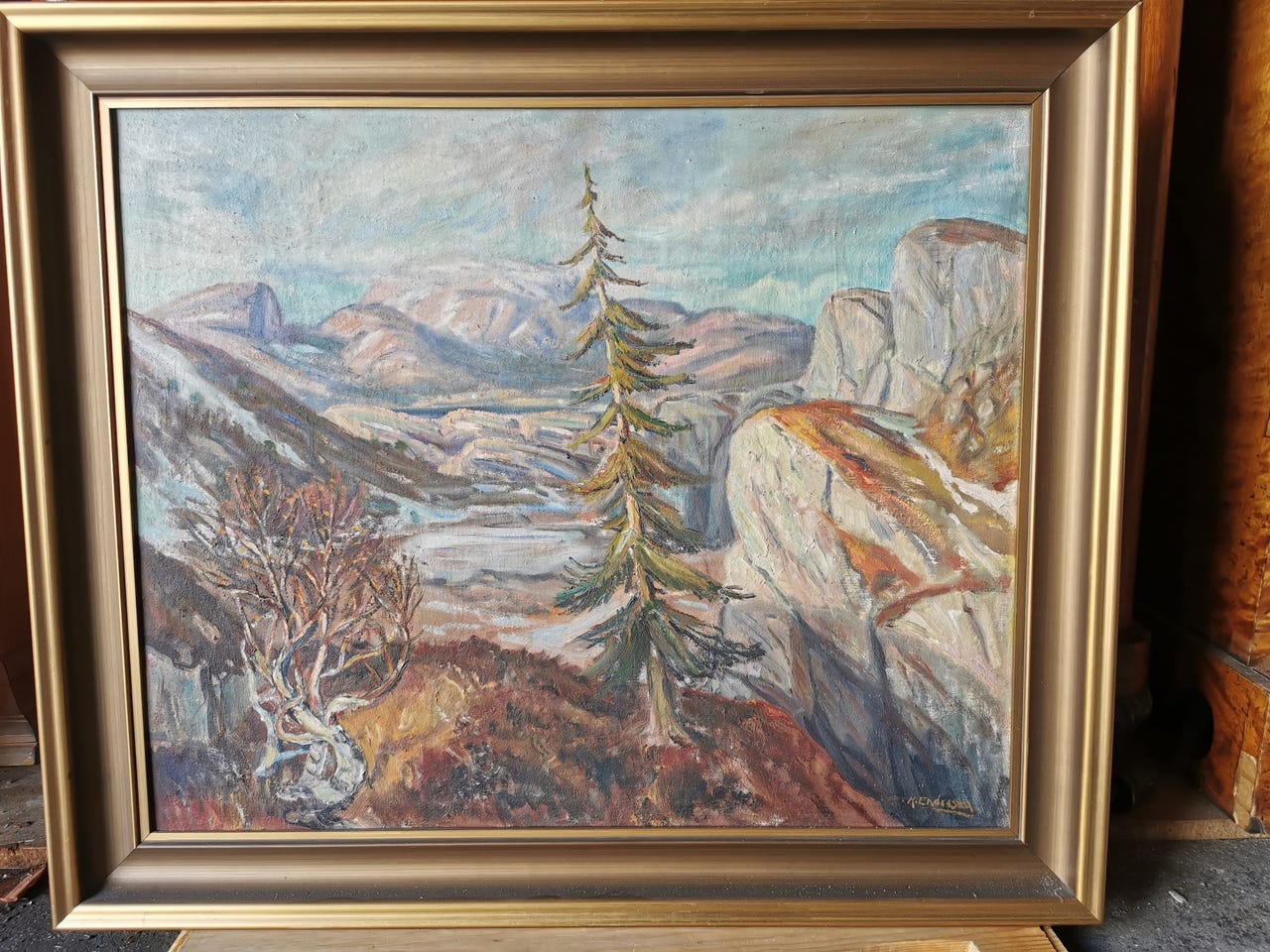 Diverse gamle malerier/bilder Til salgs. Mål og tekst på hvert bilde. Gi bud. | FINN-torget