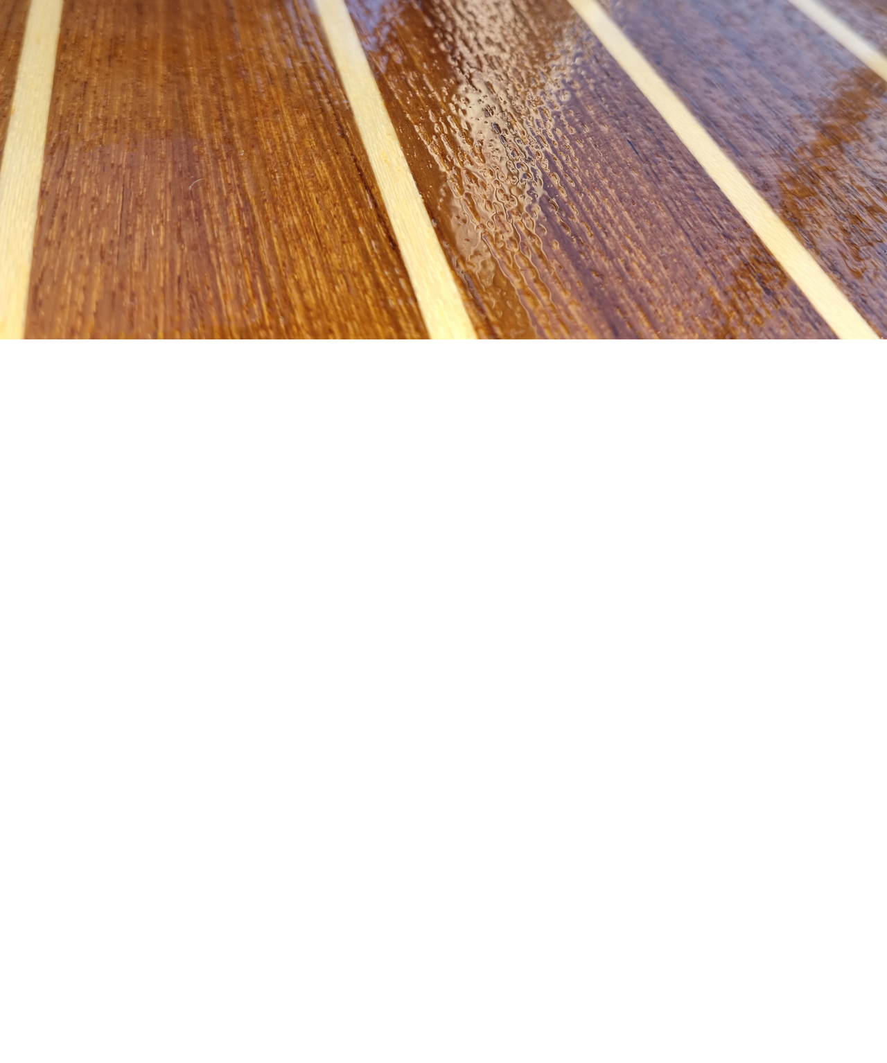 Dørkfinér teak m/hvite nater, 3 plater | FINN torget