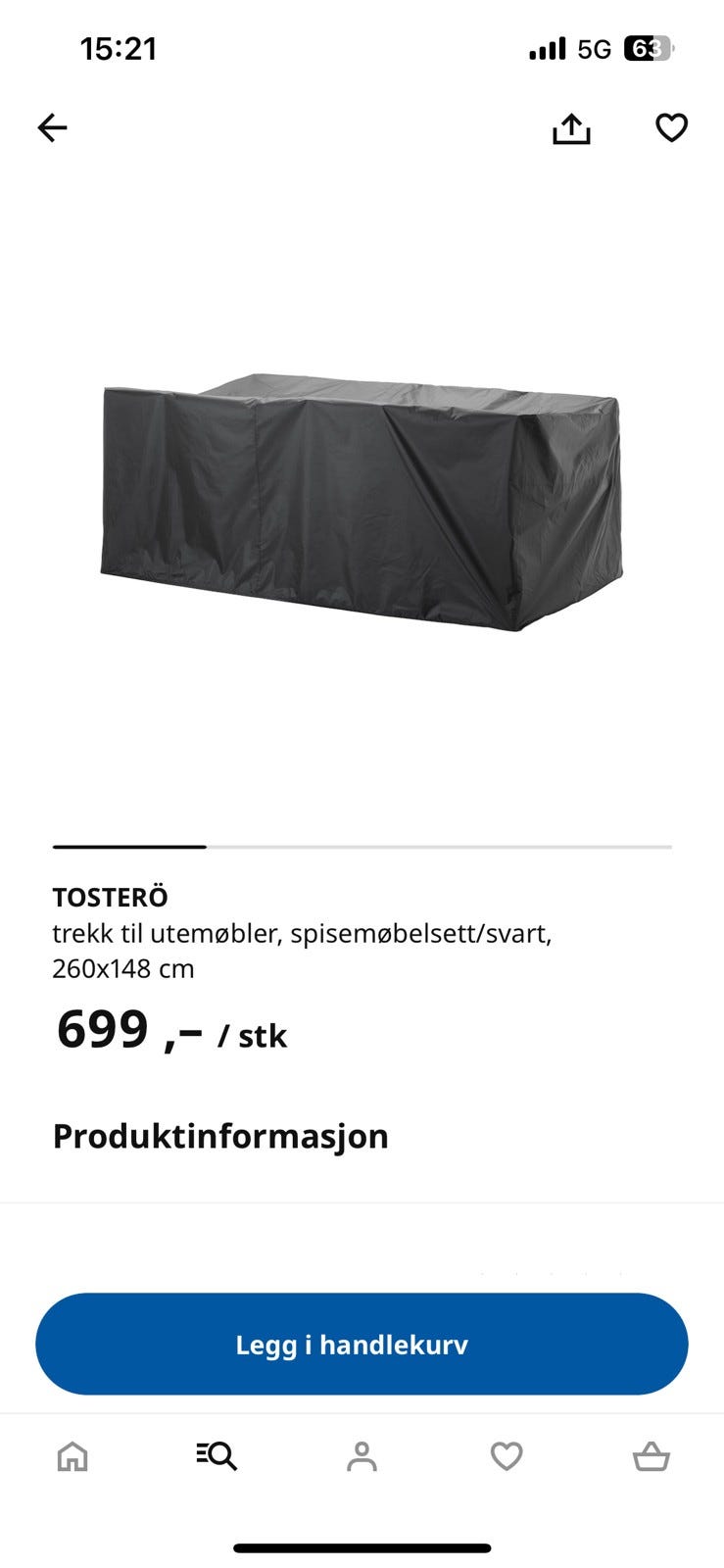 Tosterö trekk till utemöbler | FINN-torget