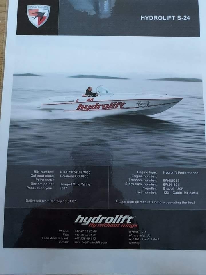 Til salgs: Hydrolift C24RR - 2007 | FINN.no