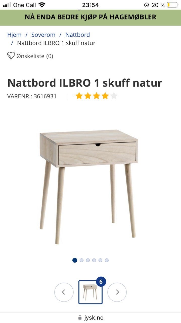 Jysk Ilbro nattbord | FINN torget