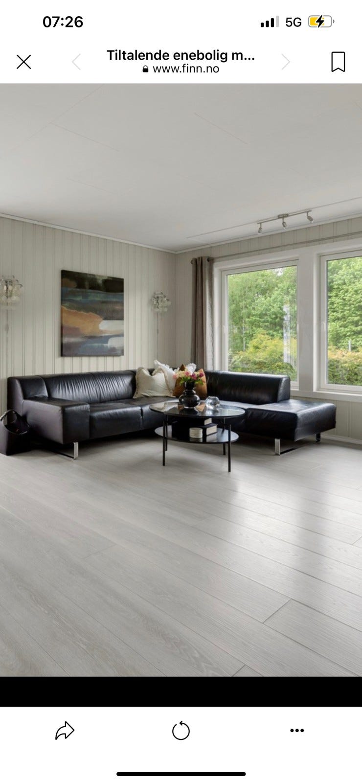 Bolia skinnsofa sort | FINN torget