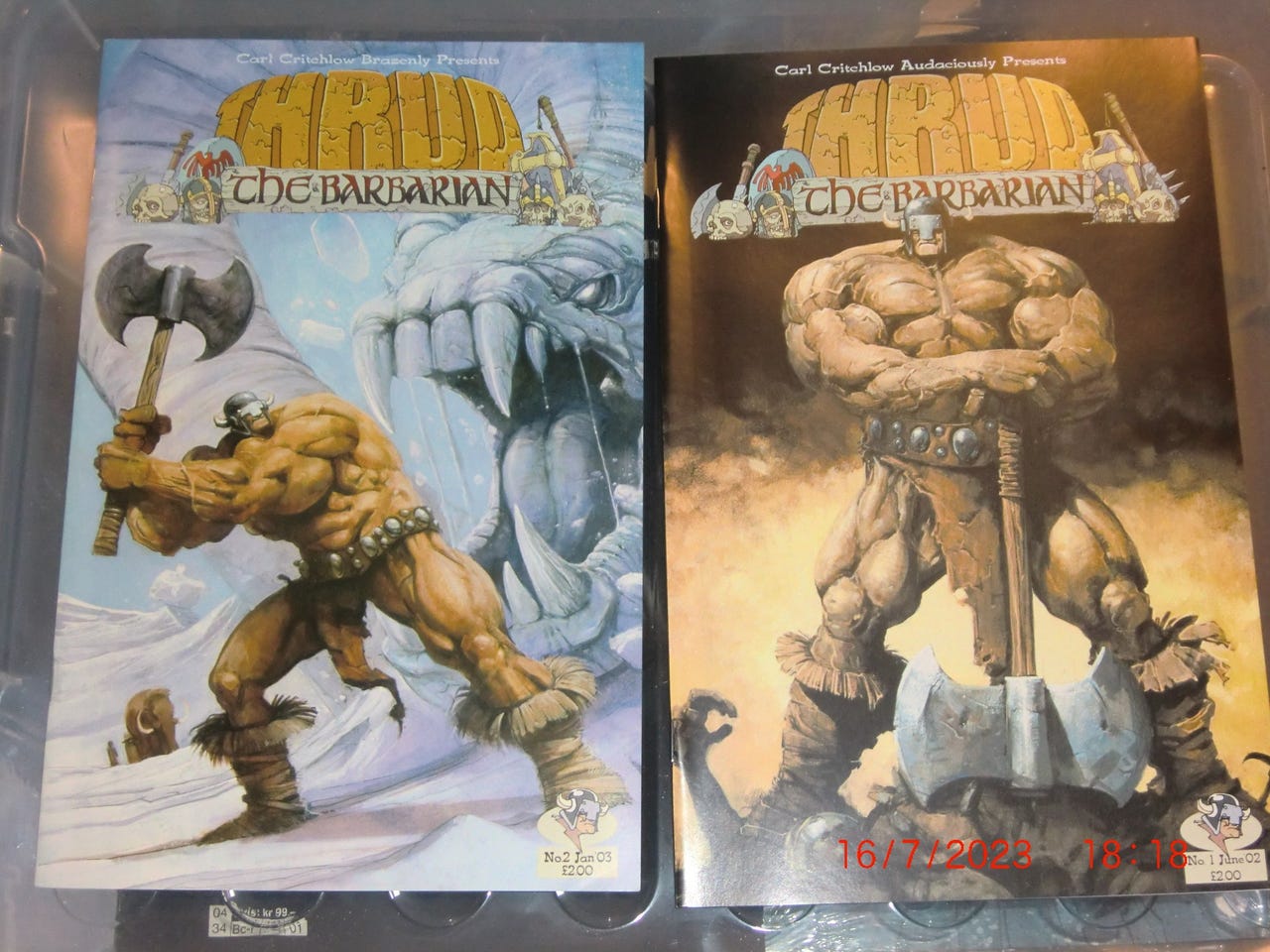 Warhammer GW Thrud the Barbarian av Carl Critchlow signert | FINN-torget