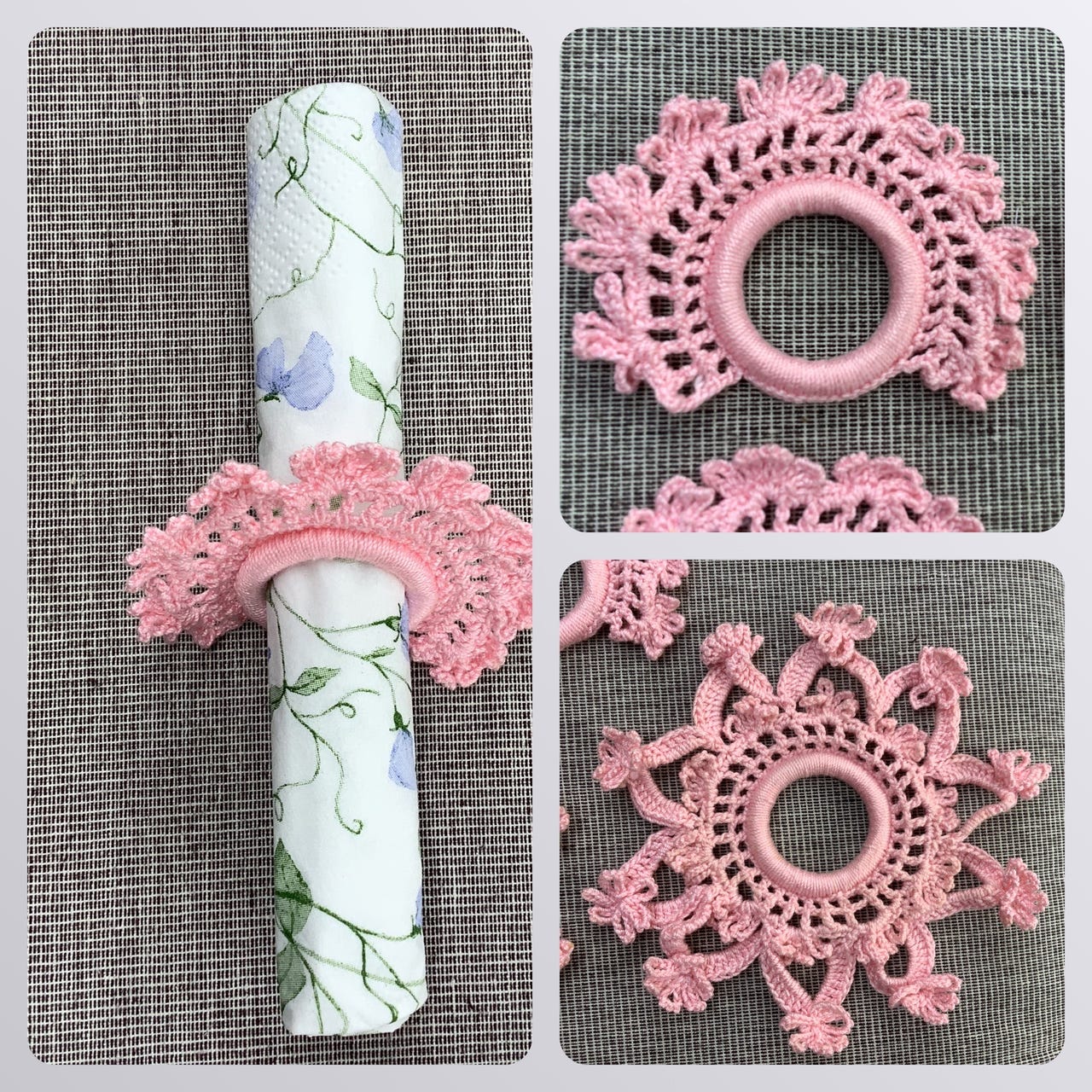 Serviett ringer / Lys-mansjetter. ROSA. | FINN-torget