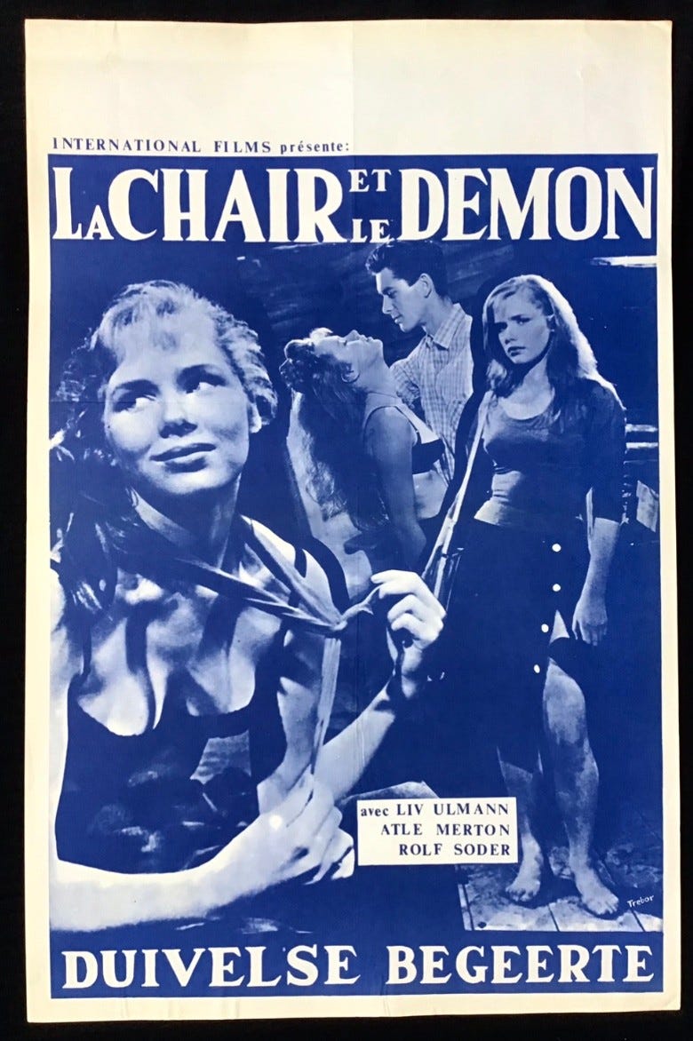 Liv Ullmann «Ung flukt» (1959) Edith Carlmar original filmplakat | FINN ...