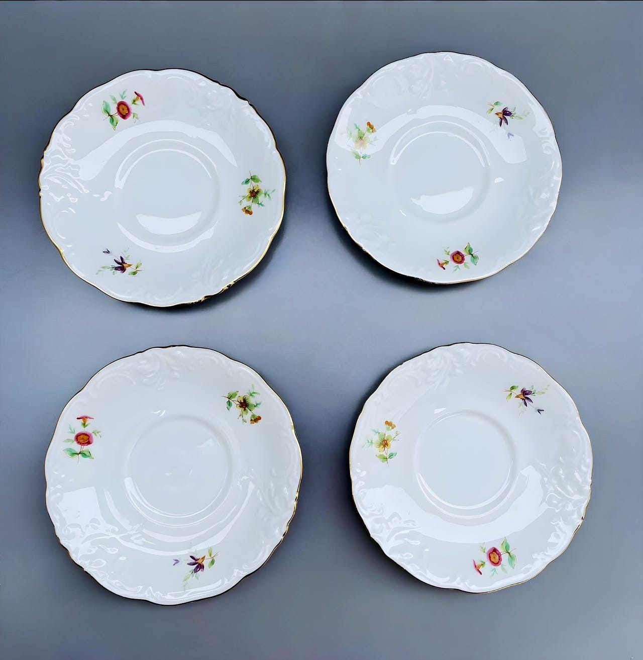 Wawel retro vintage porselen 4 asjetter fat 13 cm samlet pris | FINN-torget