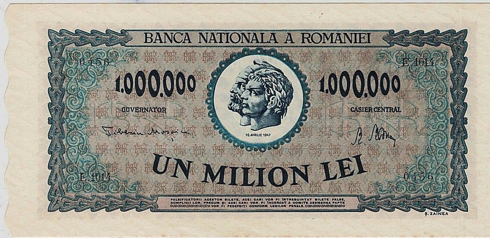 Romania, 1 000 000 lei 1947 | FINN-torget