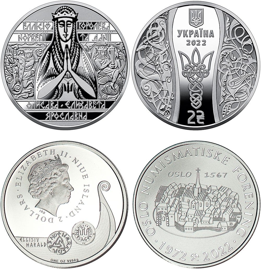 Ellisiv, Jaroslav & Harald - 2 minnemynter 2022 | FINN-torget