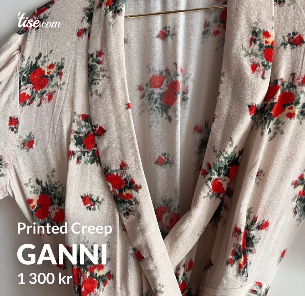 Ganni kjole printed crepe | FINN-torget