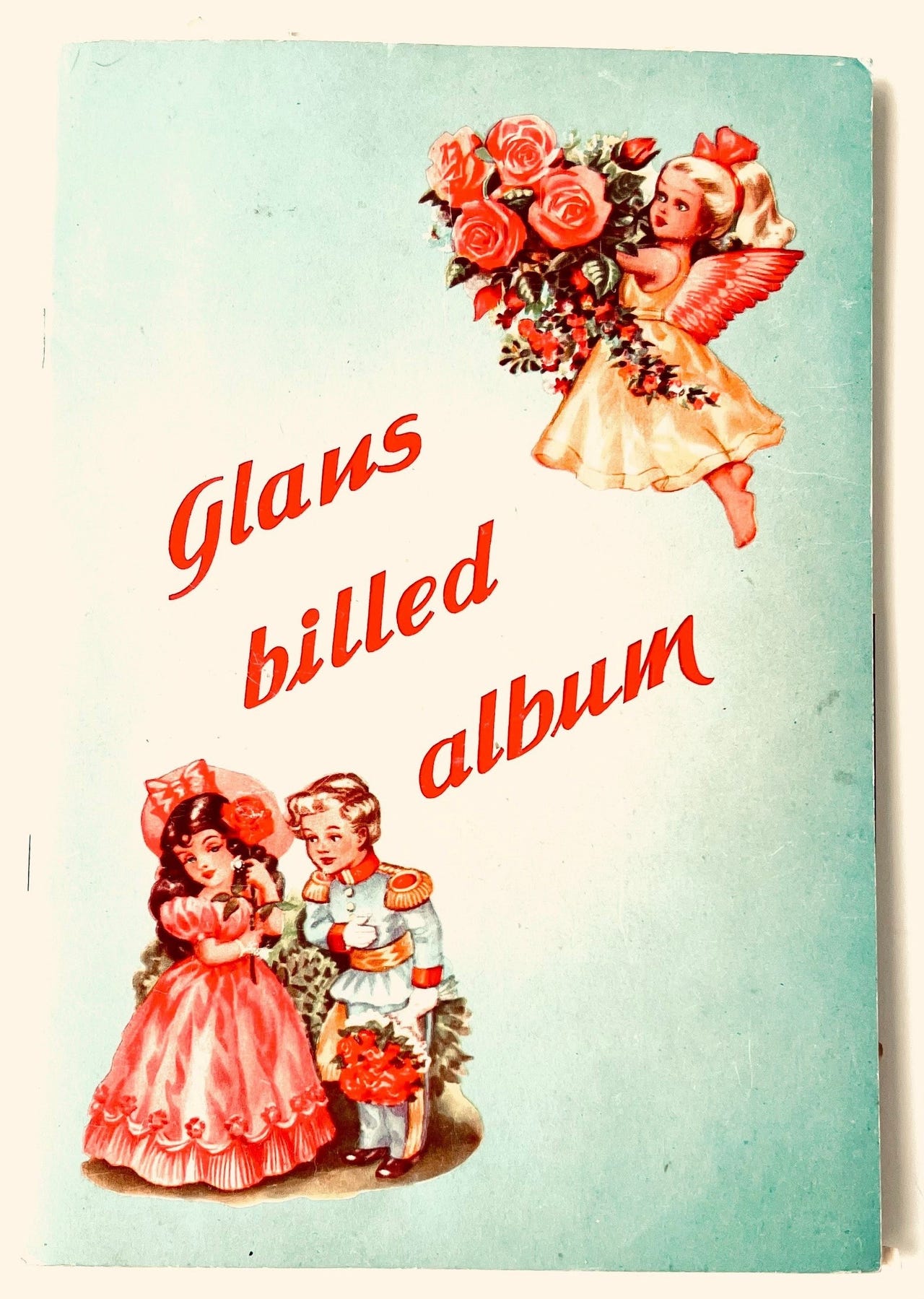 Gammel GLANSBILDE ALBUM fra ca. 1959 med over 100 gamle glansbilder | FINN-torget