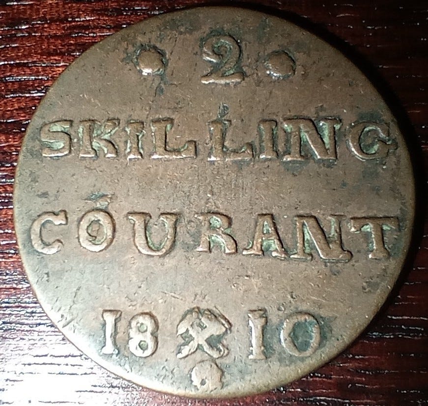 Norge 2 skilling courant 1810 NY PRIS | FINN torget