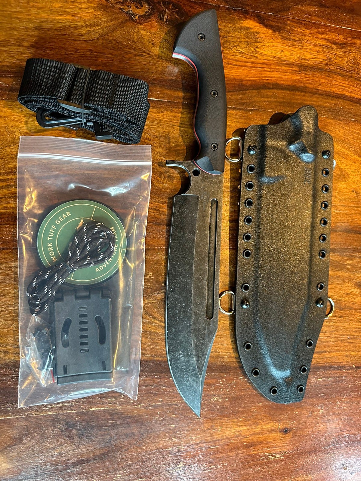 Work Tuff Gear Puzon Wilderness Bowie (PWB-9)-BLK with Red liner | FINN ...