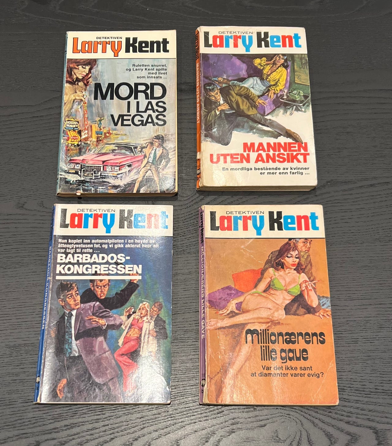 4 stk pocketbøker «Detektiven LARRY KENT» fra 1973-1974 | FINN-torget