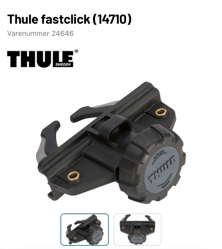 Thule Fastclick 4 stk. selges samlet | FINN-torget