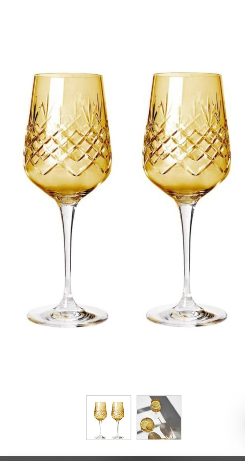 NYE Crispy Madame vinglass 35 cl 2 stk citrine fra Frederik Bagger | FINN-torget