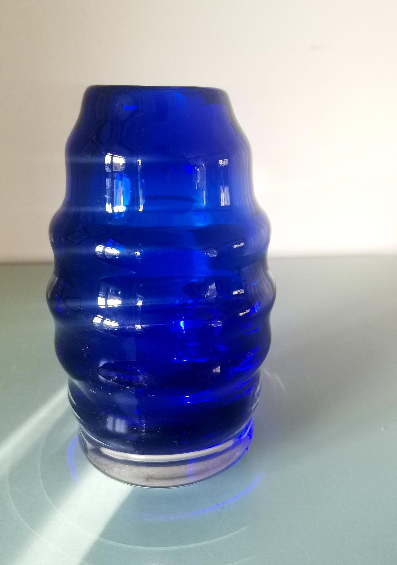 Vintage blå Magnor vase | FINN-torget