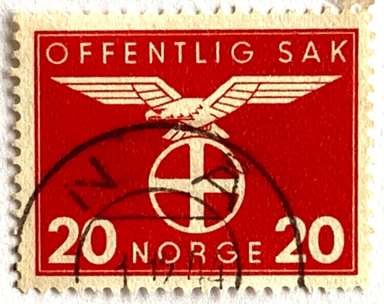 Norge 1942/44 Offentlig sak V Solkors T 52 Stemplet | FINN-torget