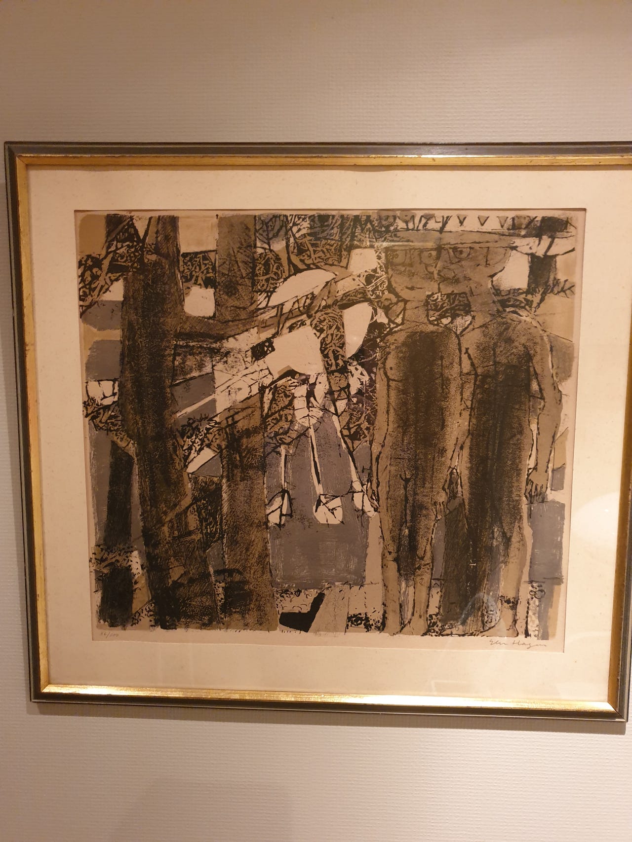 ELSE HAGEN - Litografi - Adam og Eva under treet - No. 86/100 | FINN-torget