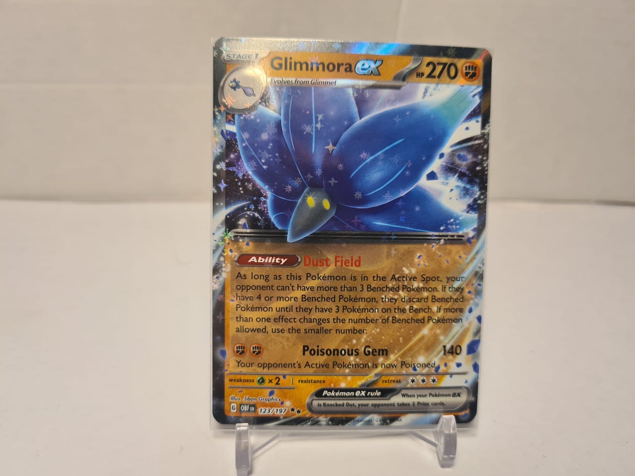 Glimmora Ex 123/197 Double Rare Holo - Pokemon Obsidian Flames | FINN ...