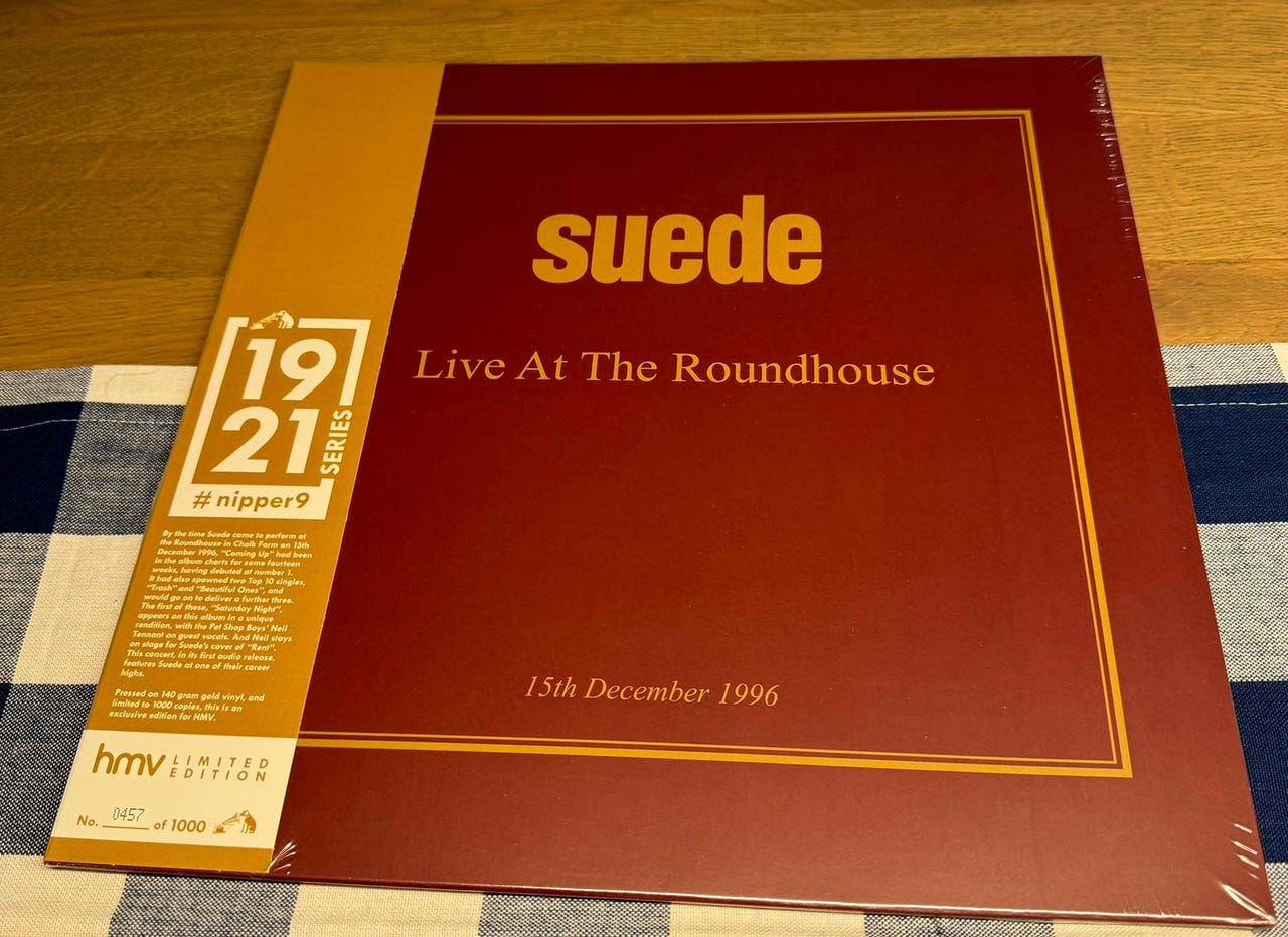 LP Plate - Suede - Live at the Roundhouse with Pet Shop Boys - Gold ...