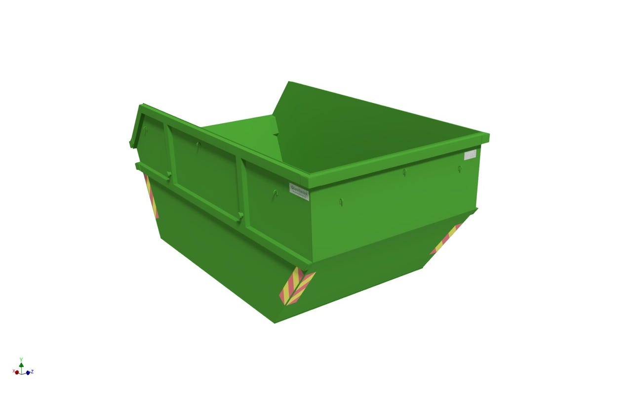 8m3 åpen væske tett slam lift container | FINN torget