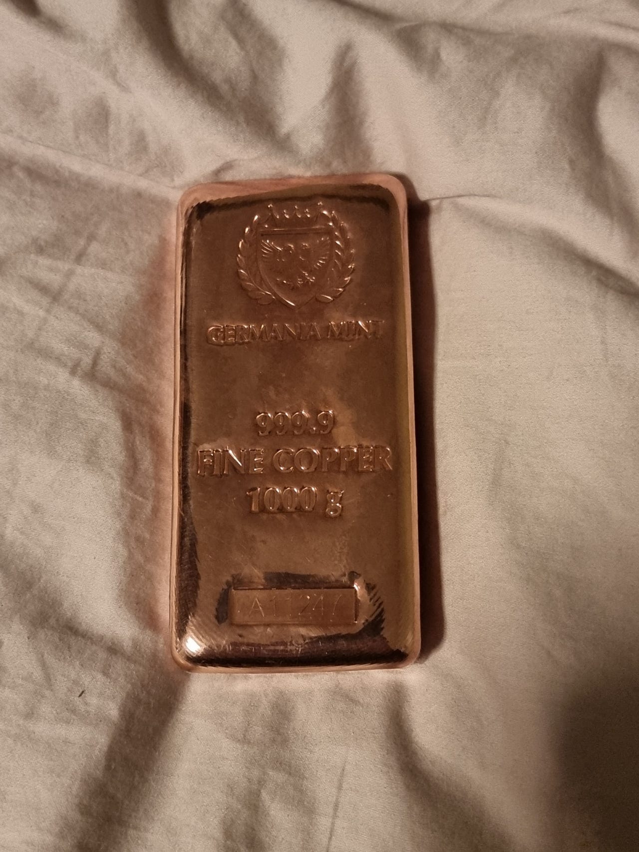 Germania mint Kobber Barre 1Kg | FINN-torget