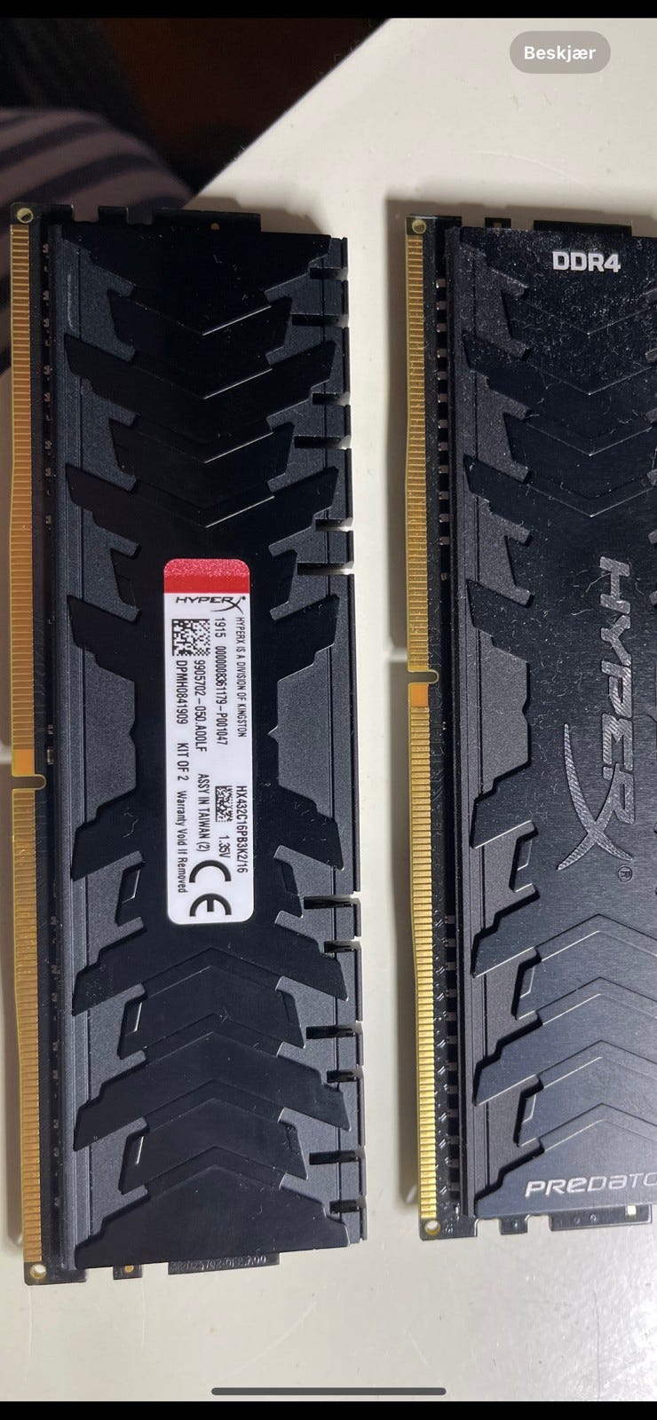 DDR4 Ram Hyper X 3200 MHZ 16GB | FINN-torget