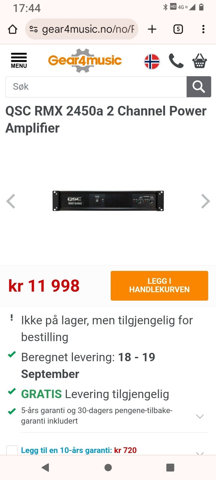 QSC RMX 2450a. (2400w bridge 4ohm) | FINN torget