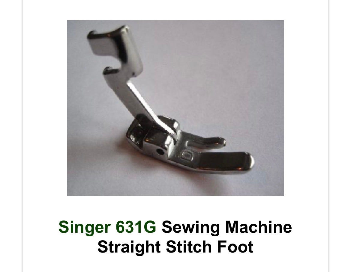 Singer 631G symaskin rettsømsfot | FINN torget