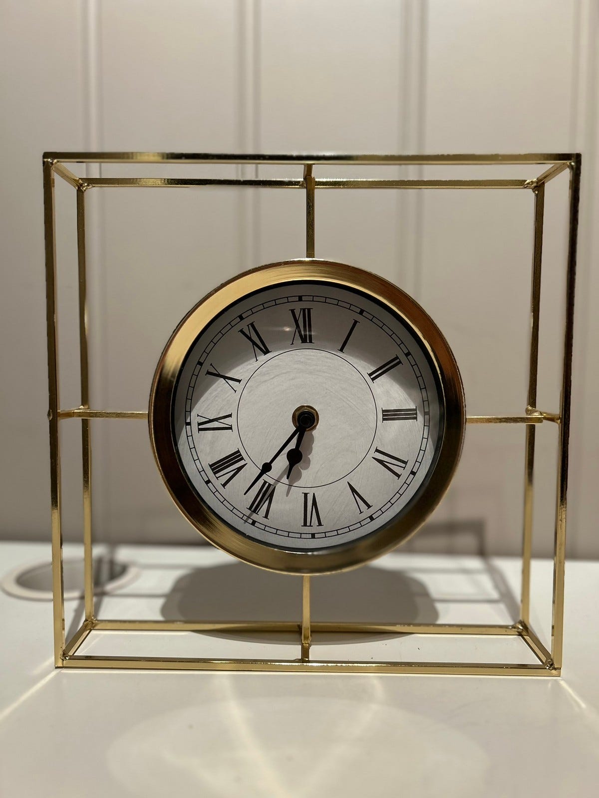 Veggur pynte klokke gult vegg klokke bord klokke gold clock | FINN-torget
