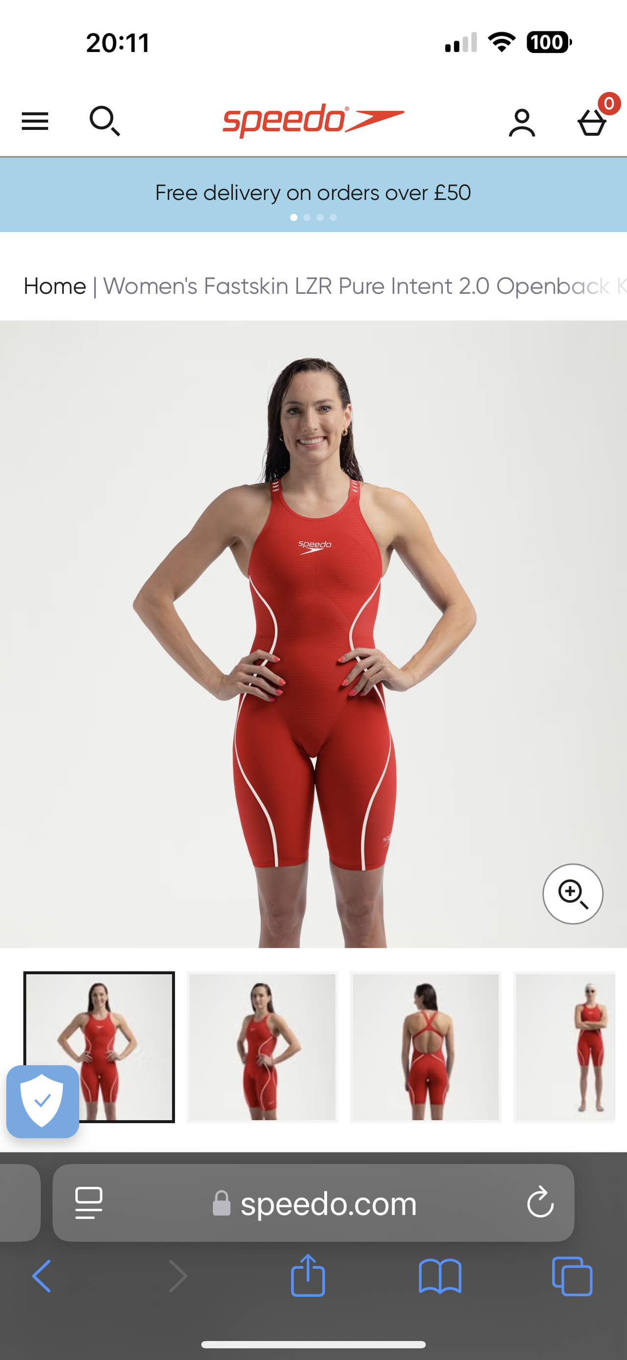 Speedo Fastskin LZR Pure Intent 2.0 Openback str. 28 | FINN-torget