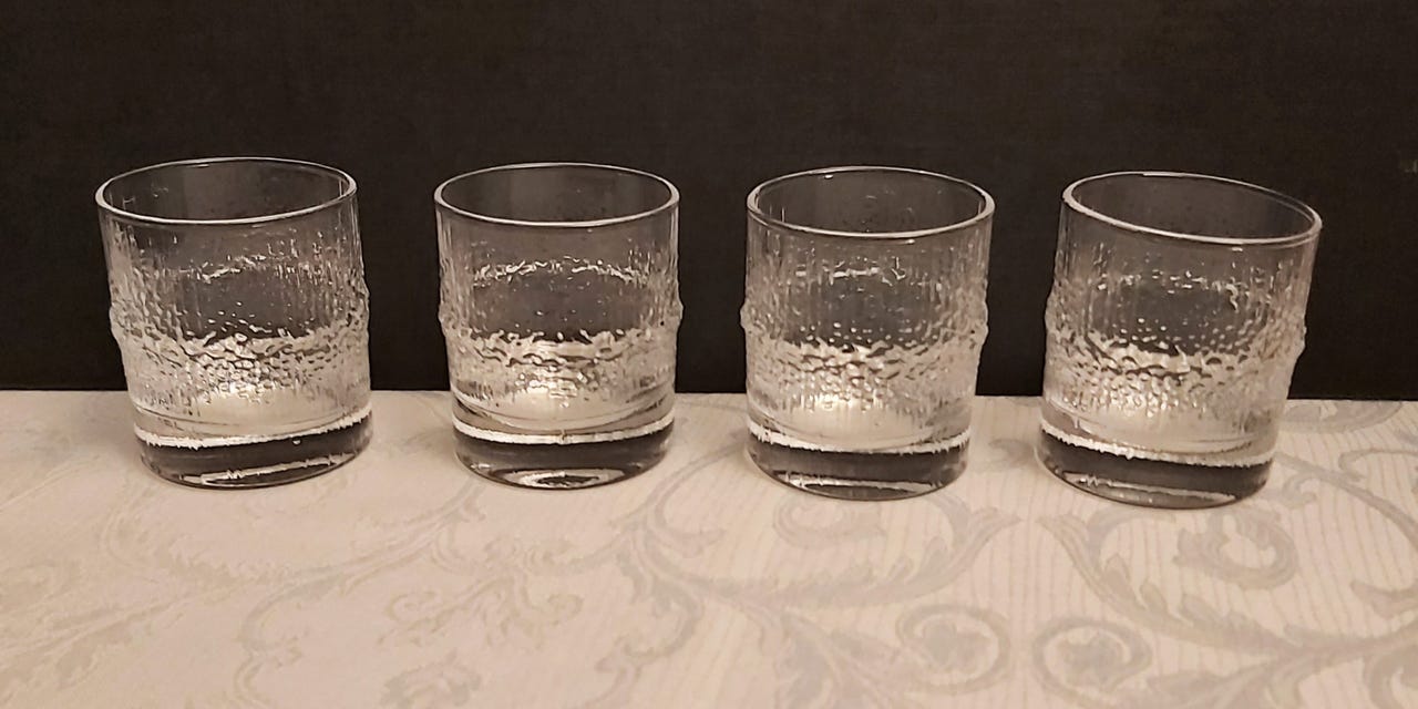 4 små Iittala glass "Niva" design Tapio Virkkala | FINN-torget