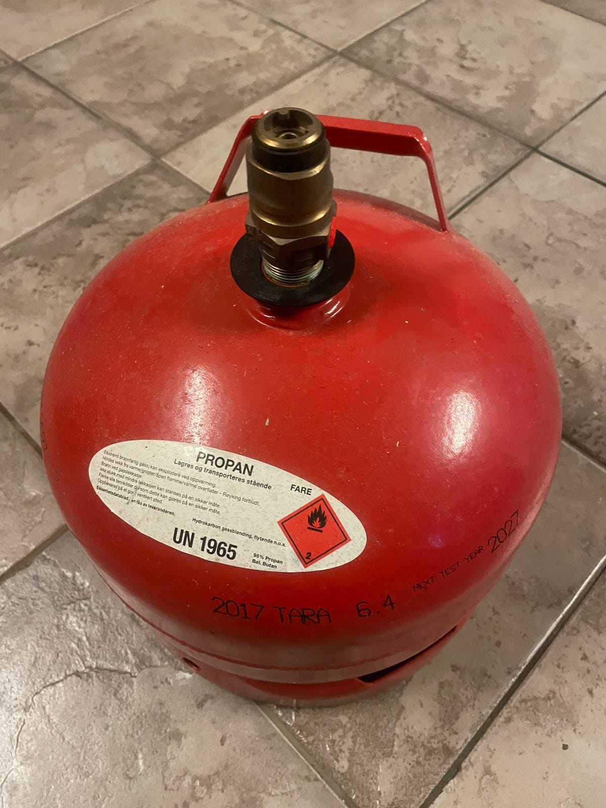 Gassflaske i stål 5kg | FINN-torget