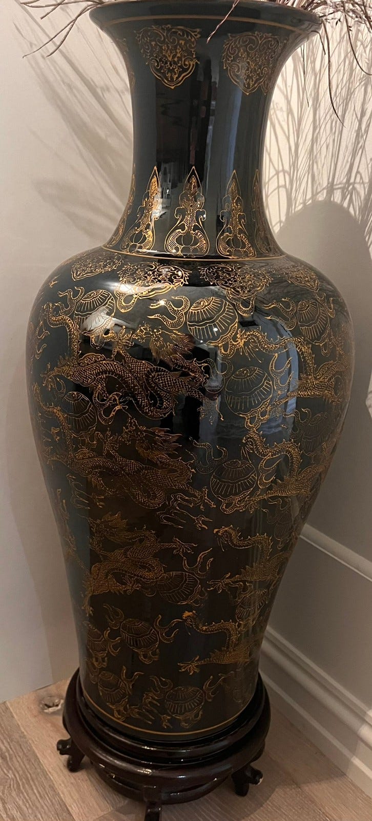 Kinesisk vase/urne 81 cm høy | FINN torget