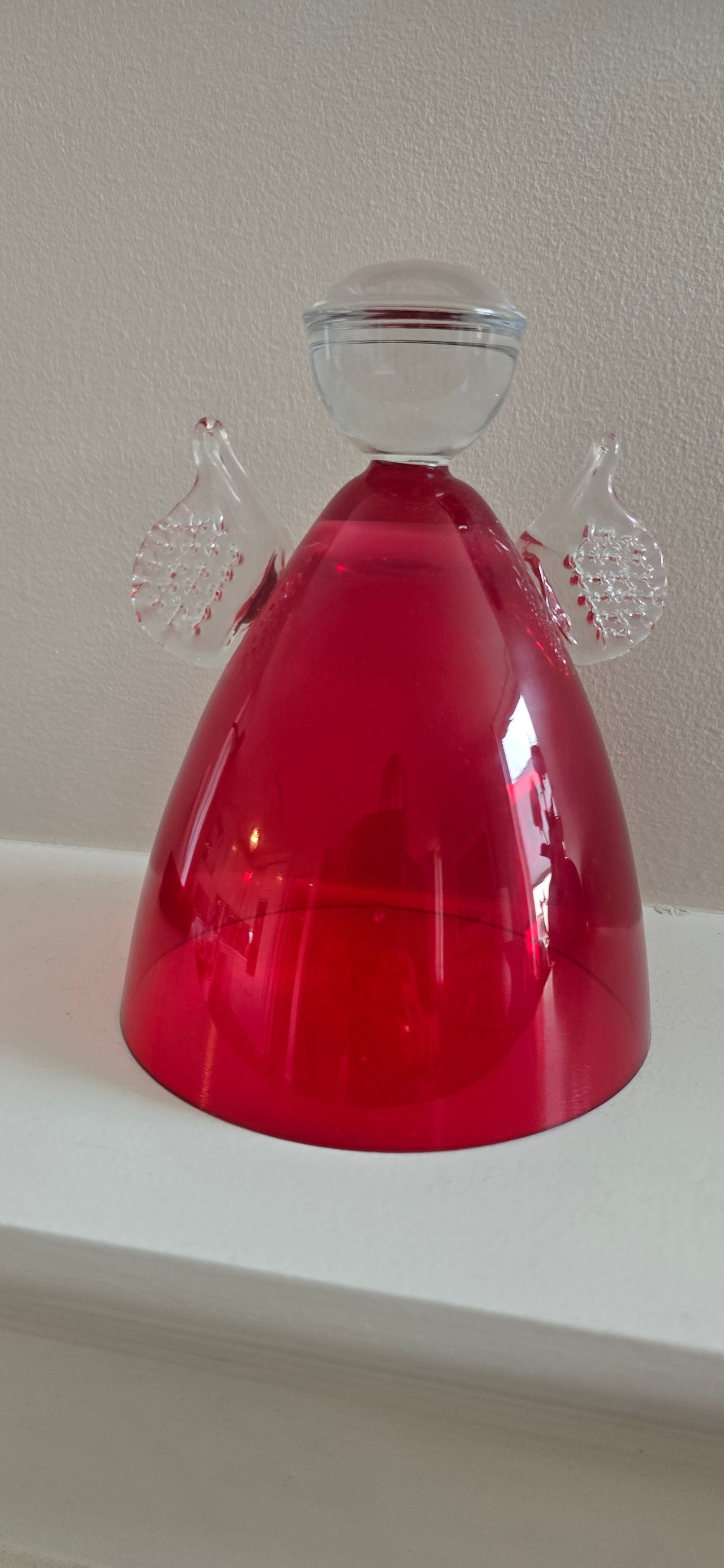 Stor Hadeland juleengel,rød , feilfri. Utgått av produksjon | FINN torget