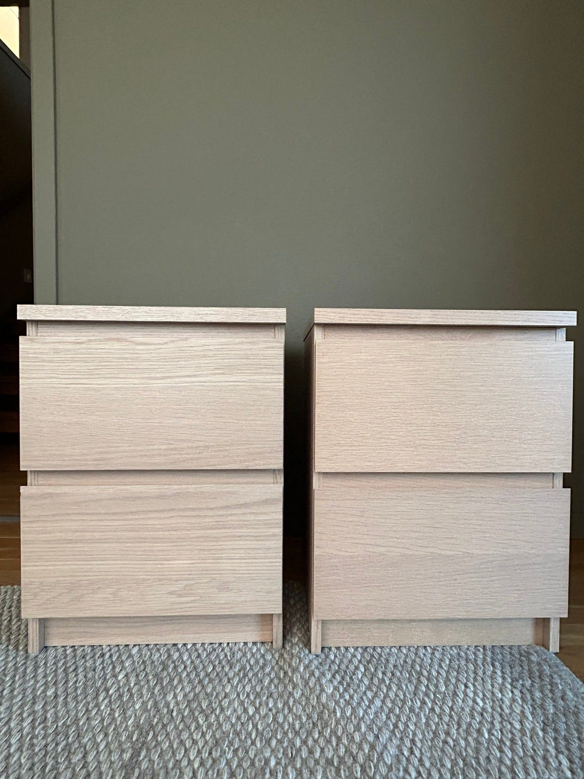2 stk. MALM kommoder i hvitbeiset eikefiner. | FINN torget