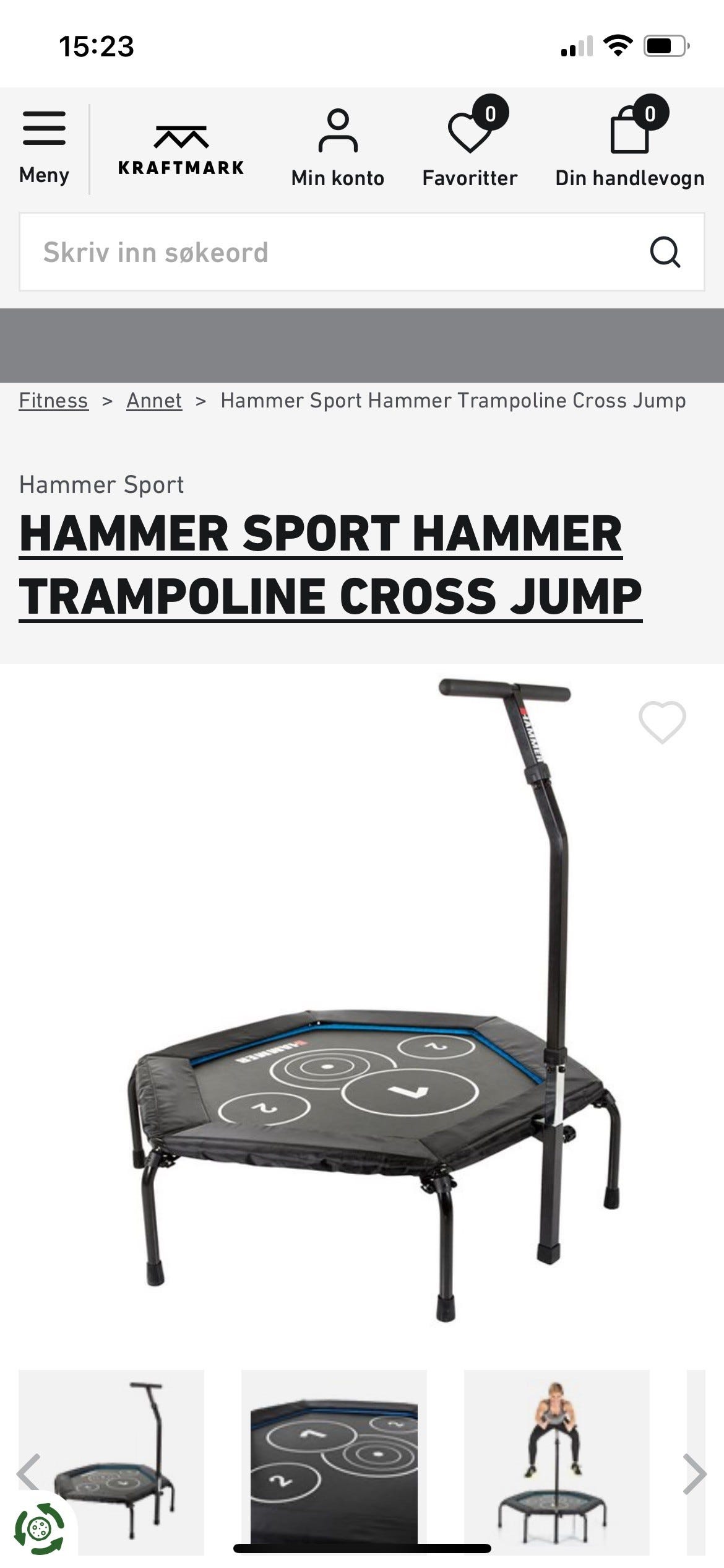Hammer Sport Cross jump trampoline 1,2 m | FINN-torget
