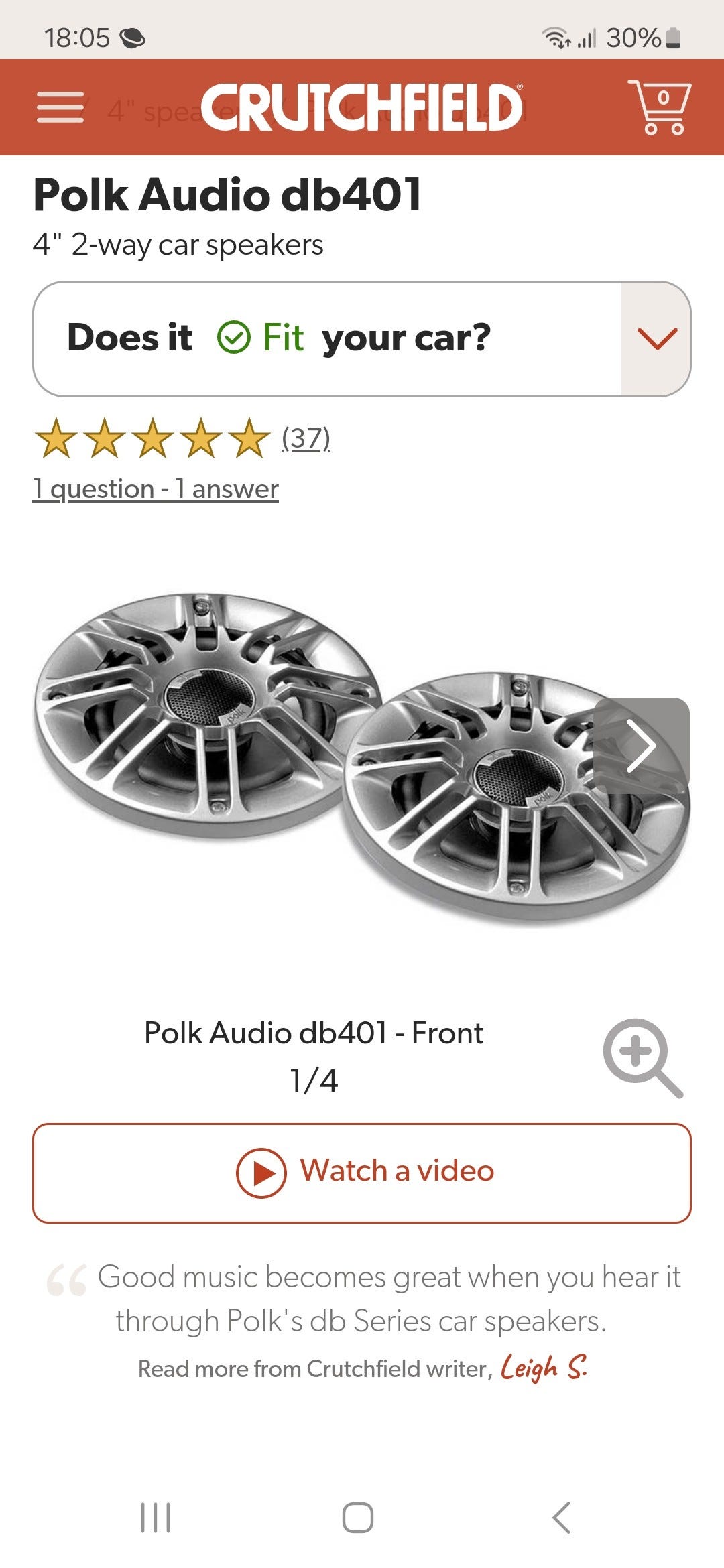 Polk Audio DB401 4"coaxial | FINN torget