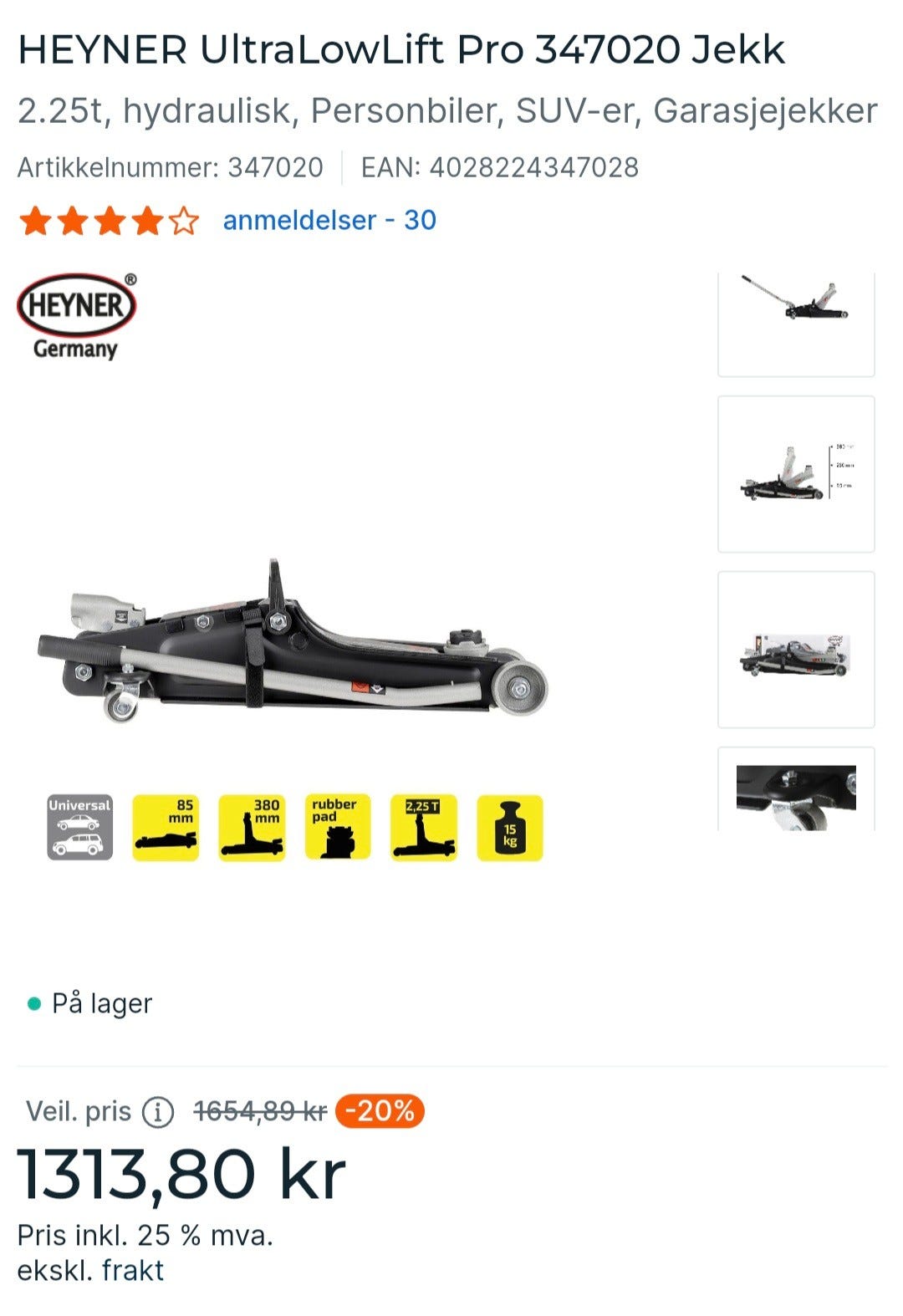 Heyner lavtbyggende jekk | FINN-torget