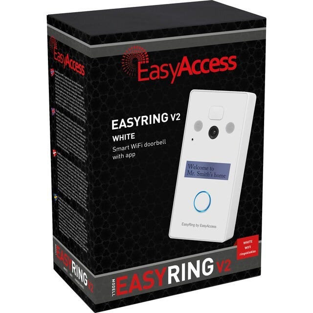 Ny/ubrukt ringeklokke m/wifi, kamera og app: EasyAccess Easyring v2 | FINN-torget