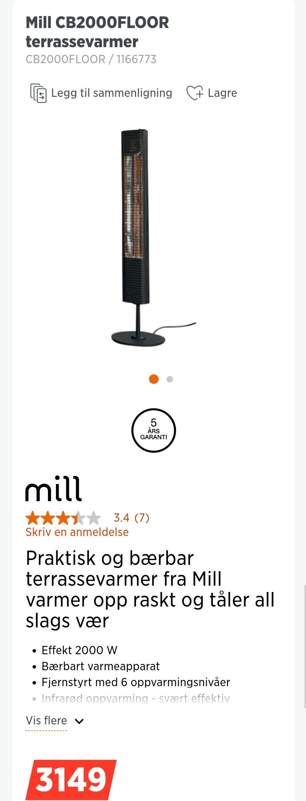 Infrarød varmeovn | FINN torget