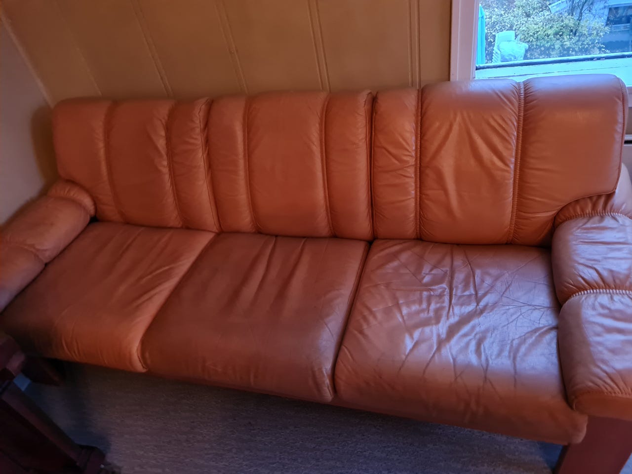 Retro skinnsofa | FINN torget