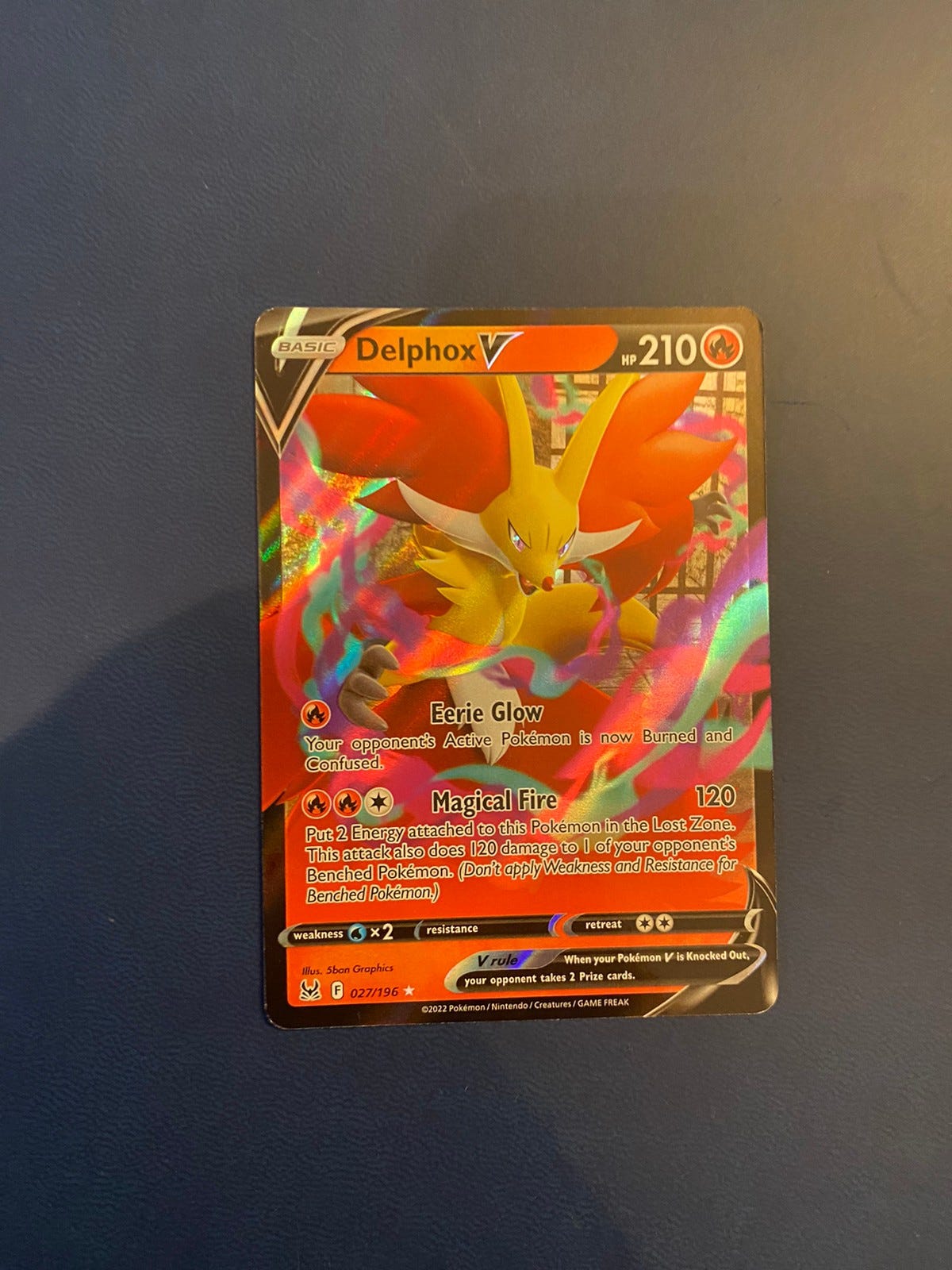 Holo Delphox V 027/196 Ultra Rare Lost Origin Pokemon TCG | FINN torget