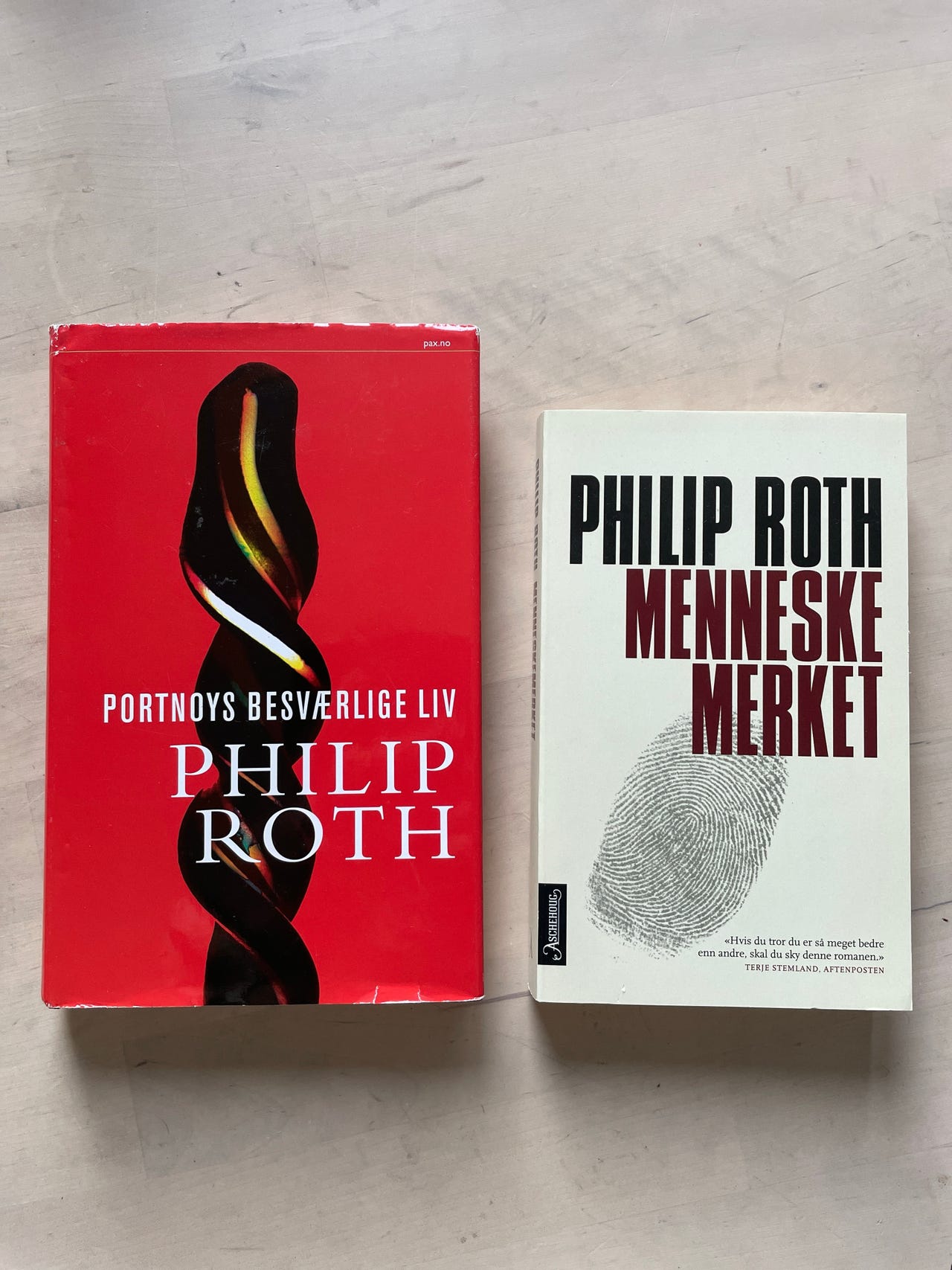 Philip Roth «Portnoys besværlige liv» og «Menneskemerket» | FINN-torget