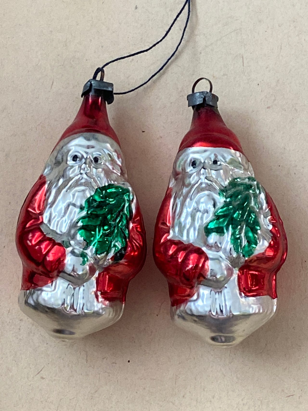 Gamle julekuler i glass, julenisser | FINN-torget