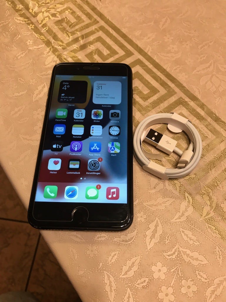 iPhone 7 pluss 128 Gb batterikapasitet 81% | FINN torget